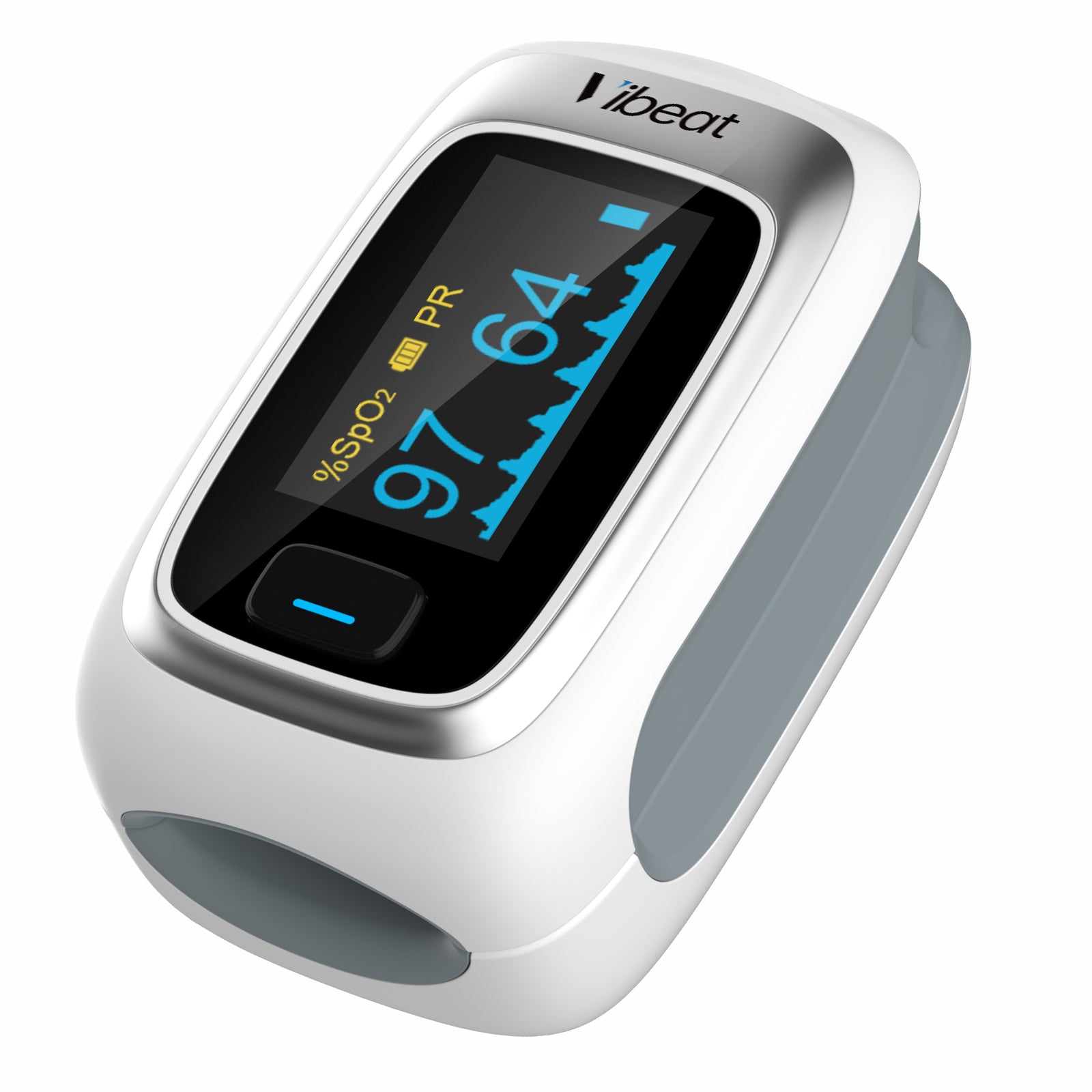 Vibeat POD-1W Bluetooth Finger Pulse Oximeter with Alarm